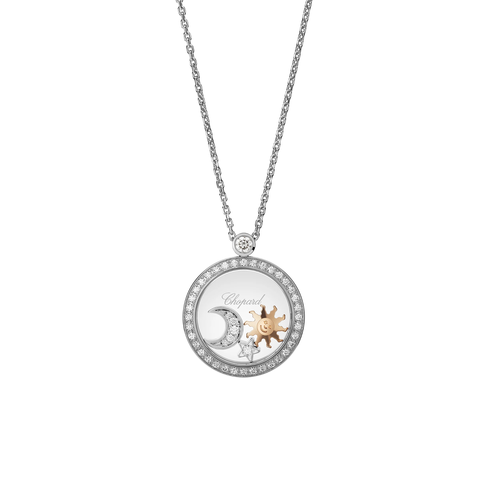 Chopard Happy Sun, Moon and Stars Anhänger mit Halskette - 799434-1401